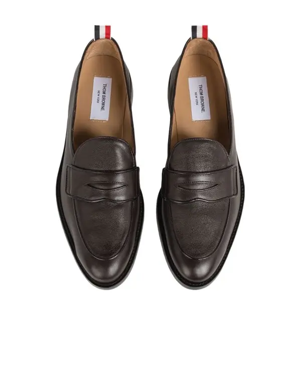 Thom Browne Grosgrain-loop Trim Loafers - Brown