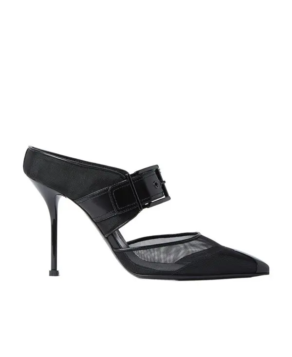 Alexander McQueen Punk Buckle Heeled Mules