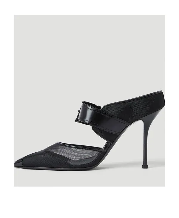 Alexander McQueen Punk Buckle Heeled Mules