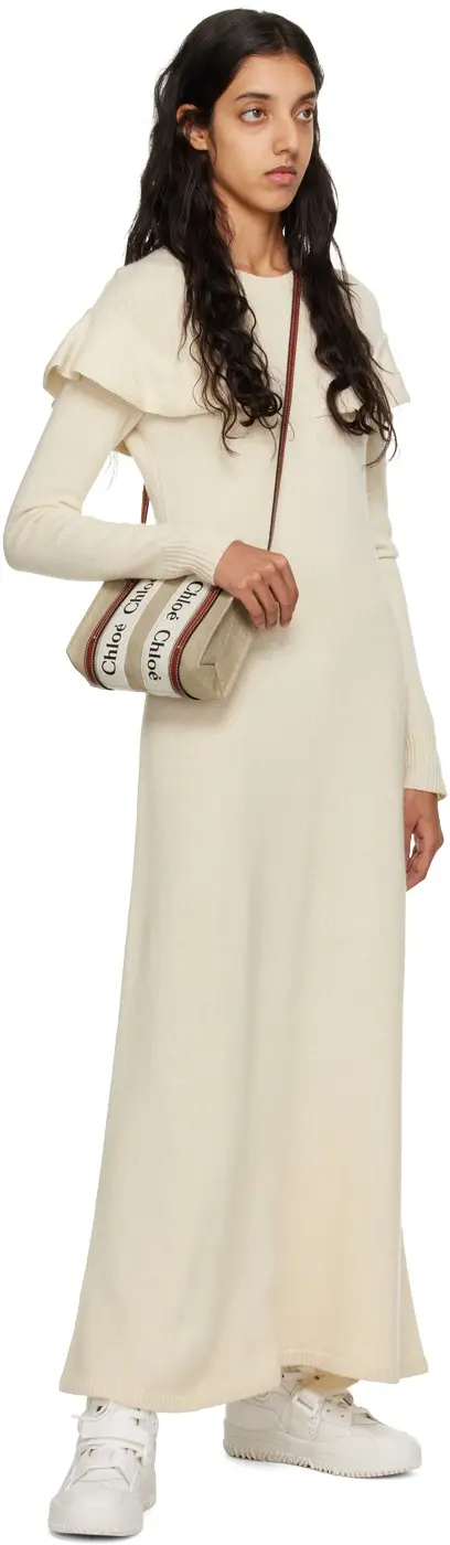 Chloé Woody Mini Shoulder Bag - Nude