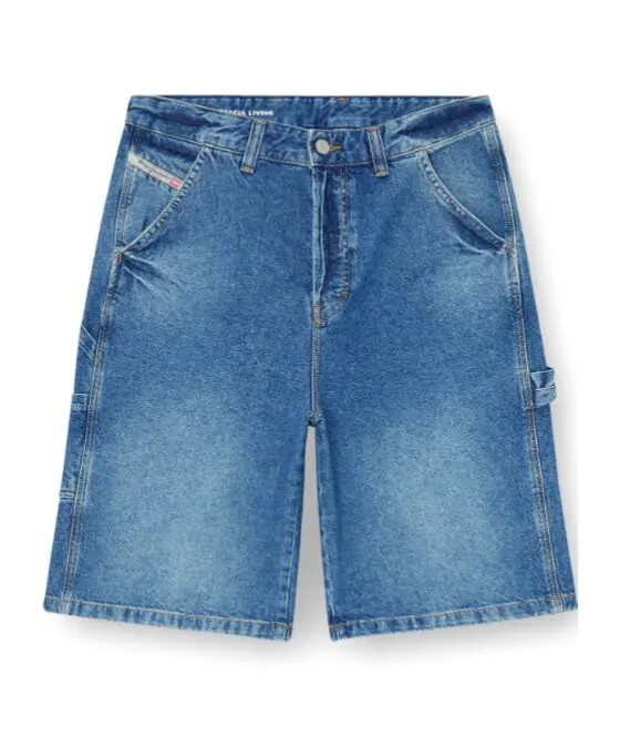 DIESEL® Utility Denim Shorts - Medium Blue