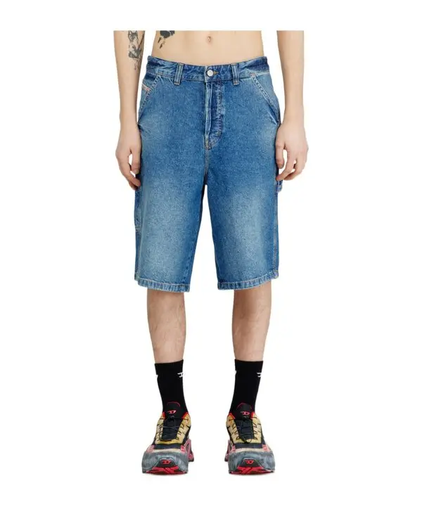 DIESEL® Utility Denim Shorts - Medium Blue