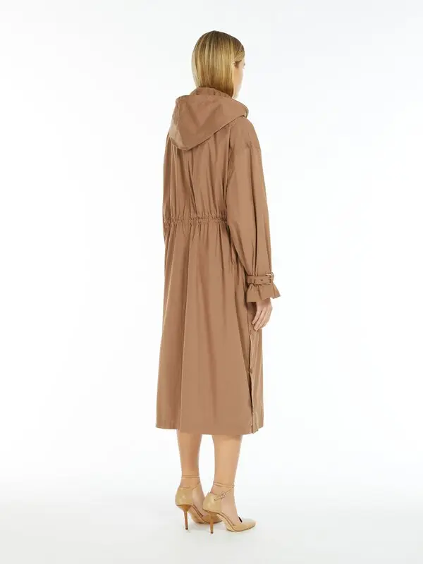 Max Mara Hooded Drawstring Coat - Cuoio