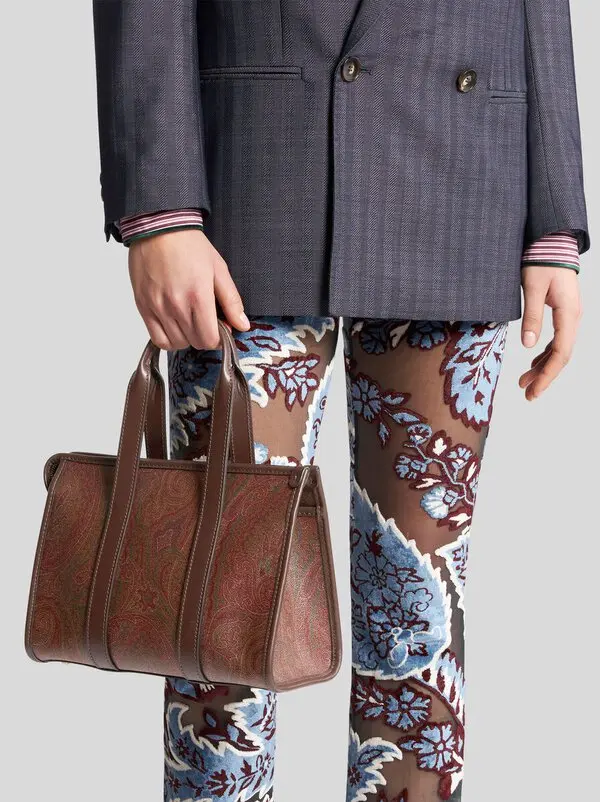 Etro Paisley Jacquard Top Handle Bag