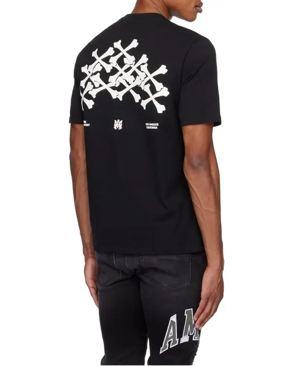 Amiri Bones Stacked Cotton T-shirt - Black