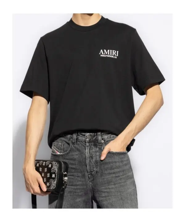 Amiri Bones Stacked Cotton T-shirt - Black