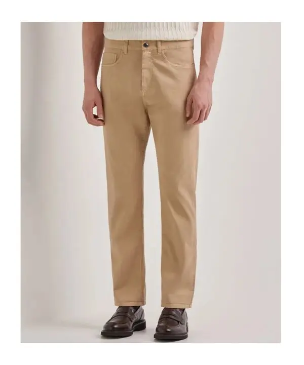 Canali Five-pocket Straight-leg Trousers - Beige