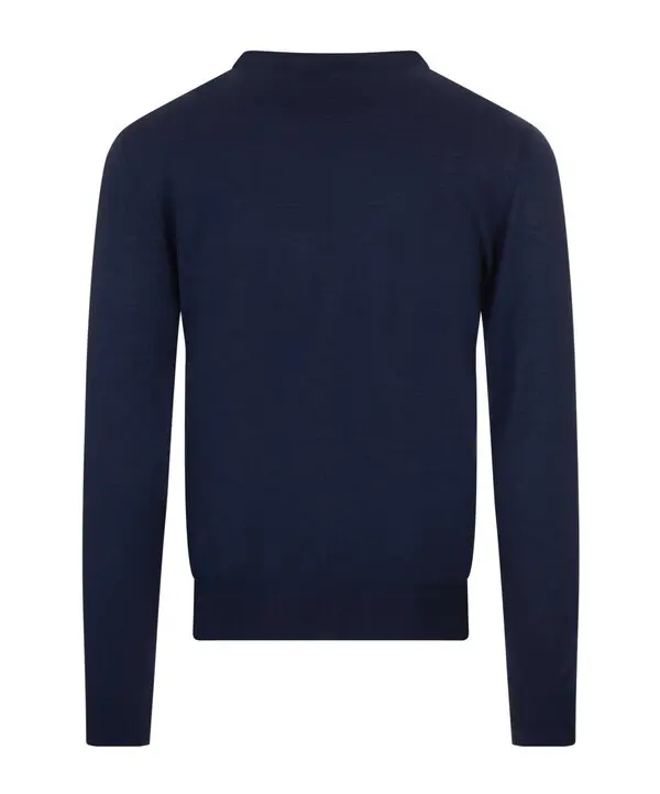Fedeli Long-sleeved Crewneck Jumper - Black