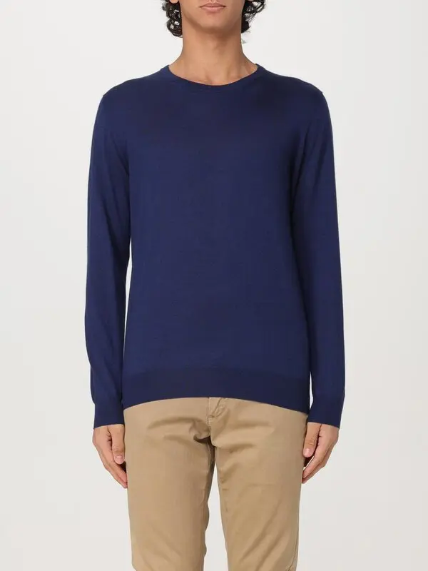 Fedeli Long-sleeved Crewneck Jumper - Black