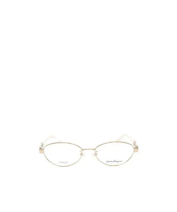 FERRAGAMO Oval Eyeglasses - Nude