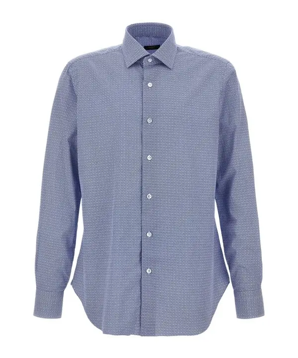 BARBA NAPOLI Culto Classic Fit Shirt - Blue