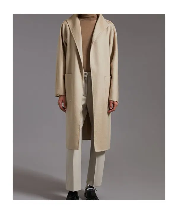 Max Mara Lilia Belted Long-sleeved Coat - Sand-colored