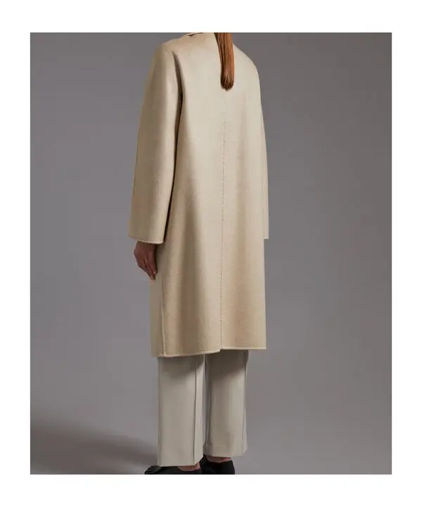 Max Mara Lilia Belted Long-sleeved Coat - Sand-colored