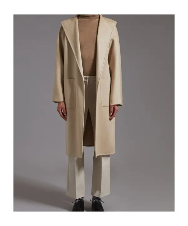 Max Mara Lilia Belted Long-sleeved Coat - Sand-colored