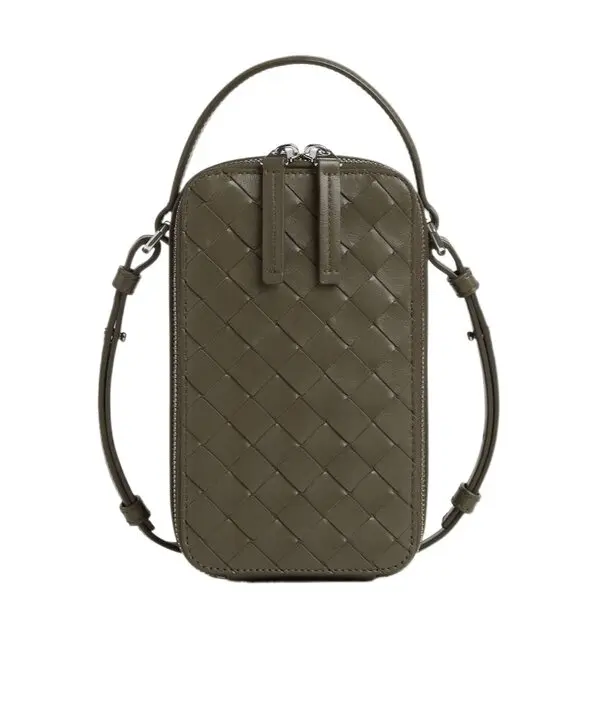 Bottega Veneta Getaway Phone Pouch - Cypress Green
