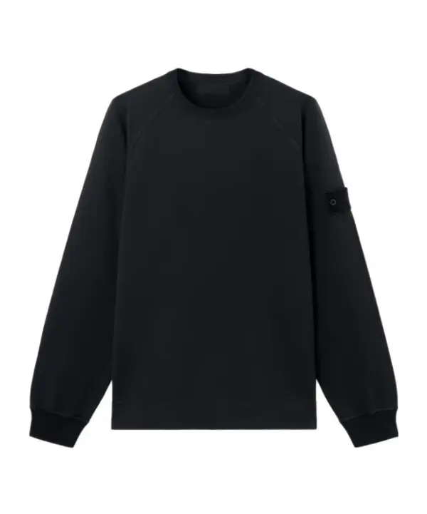Stone Island Crewneck Sweatshirt With Ghost Badge - Black