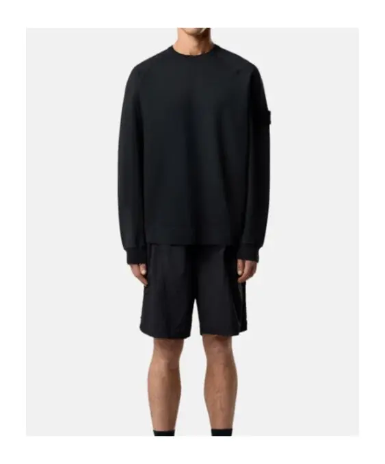 Stone Island Crewneck Sweatshirt With Ghost Badge - Black