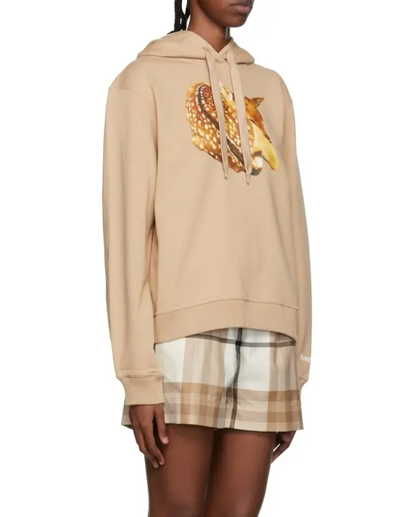 Burberry Brushed-cotton Poulter Deer Hoodie