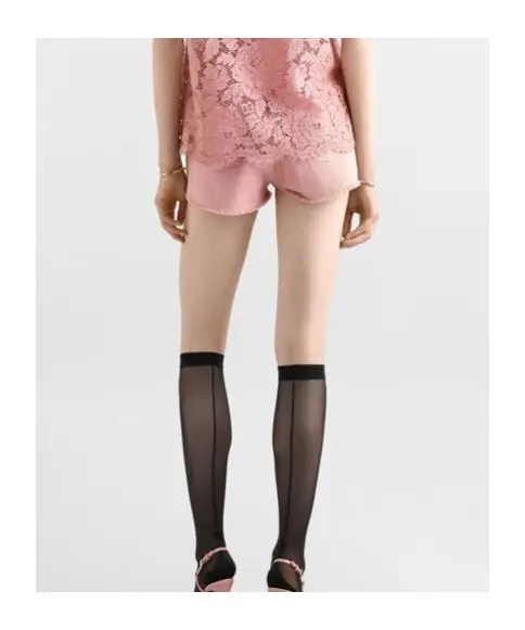 Dolce & Gabbana Frayed Hem Denim Shorts - Pink