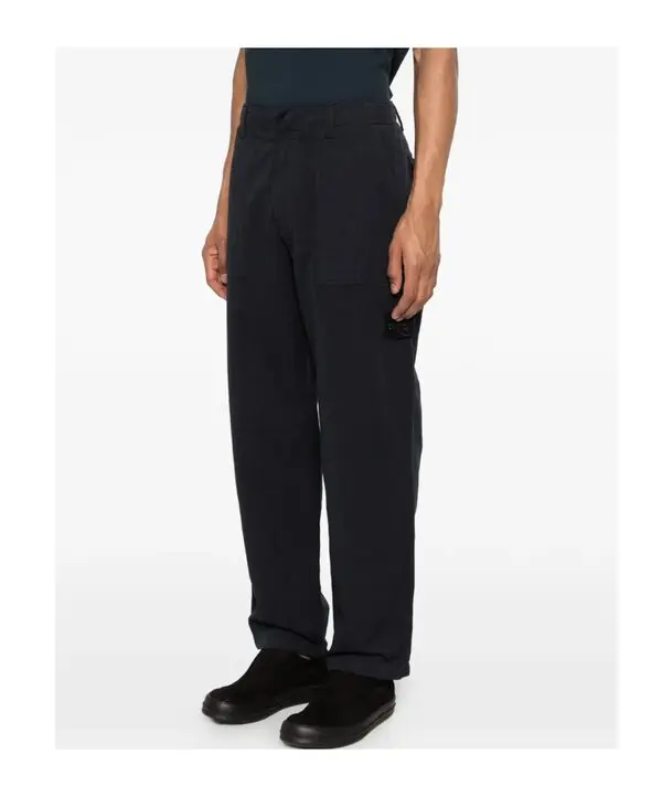 Stone Island Logo Patch Cargo Trousers