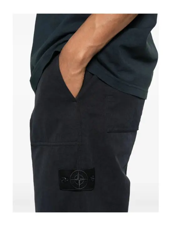 Stone Island Logo Patch Cargo Trousers