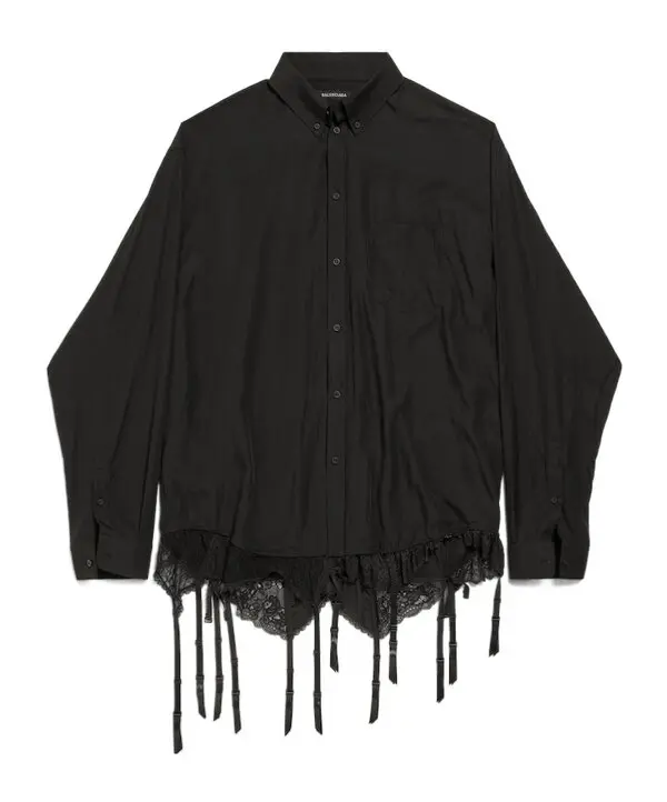 Balenciaga Lingerie Detail Shirt - Black