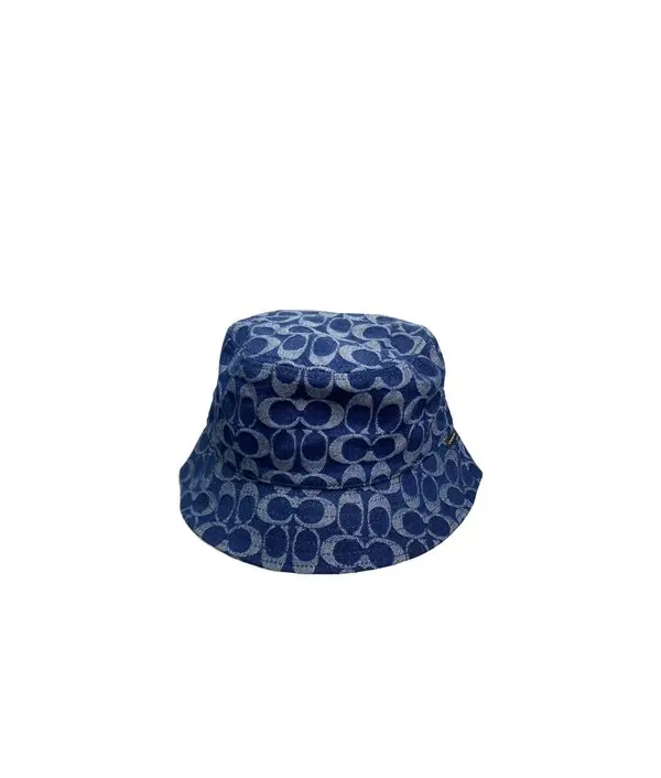 COACH Signature Denim Bucket Hat - Blue