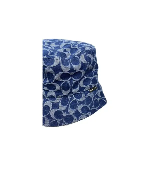 COACH Signature Denim Bucket Hat - Blue