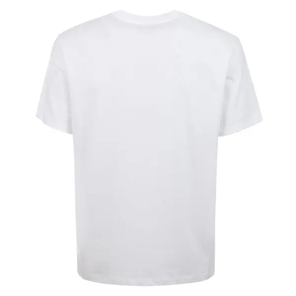 AMI Paris Logo Embroidered Crewneck T-shirt - White