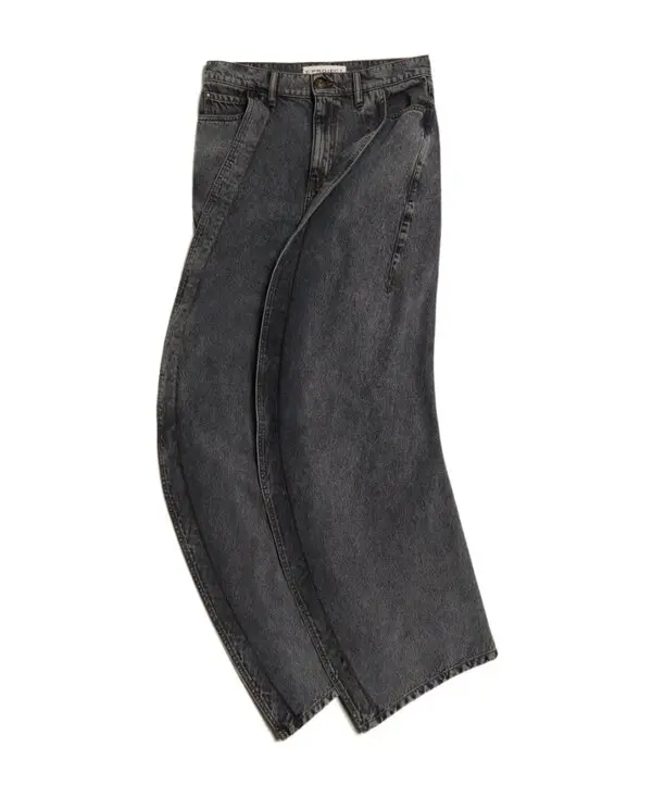 Y/project Draped Low-rise Wide-leg Jeans