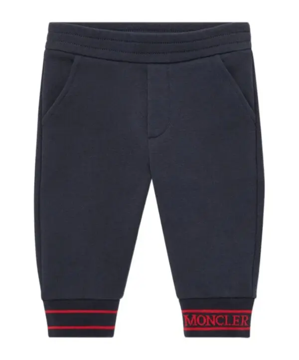 Moncler Logo Patch Sweatpants With Ribbed Cuffs