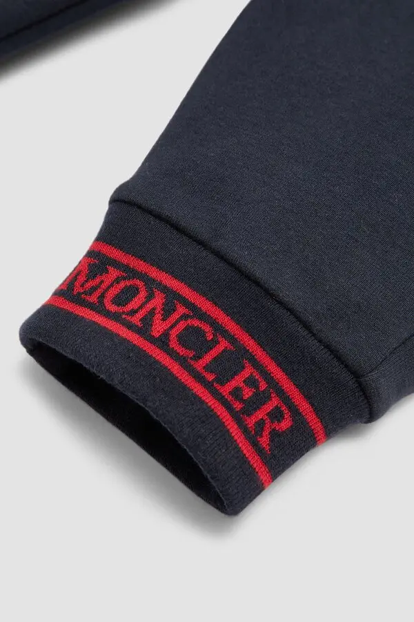 Moncler Logo Patch Sweatpants With Ribbed Cuffs