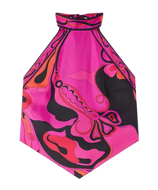 Emilio Pucci Printed Halter Neck Top - Pink