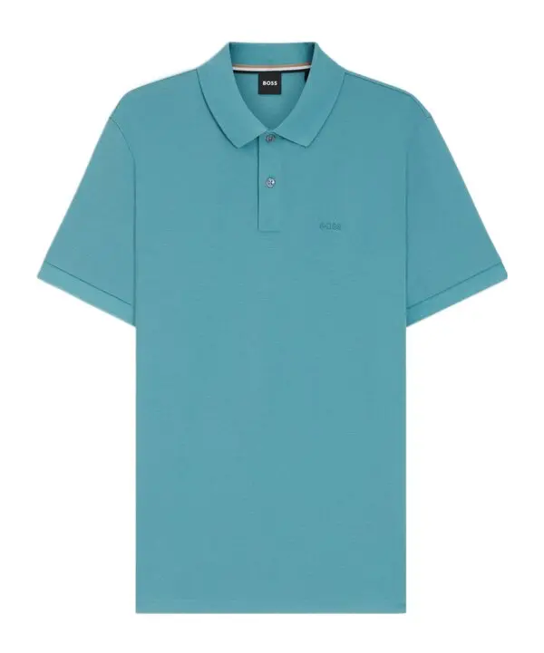 Hugo Boss Logo-embroidered Polo Shirt - Blue