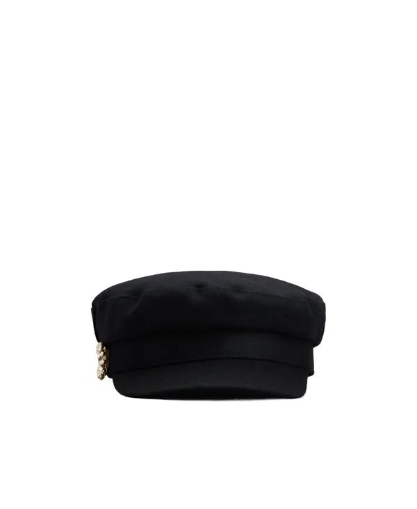 ROGER VIVIER Embellished Sailor Cap - Black
