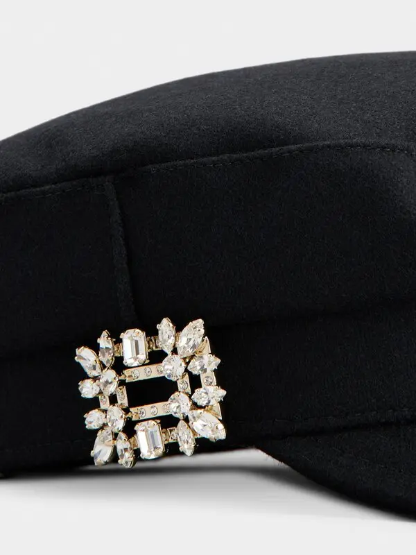 ROGER VIVIER Embellished Sailor Cap - Black