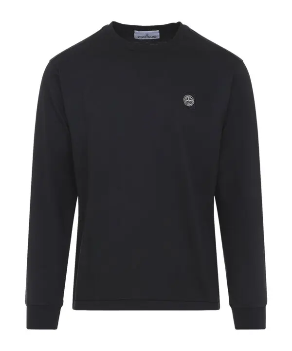 Stone Island Logo Detailed Crewneck T-shirt