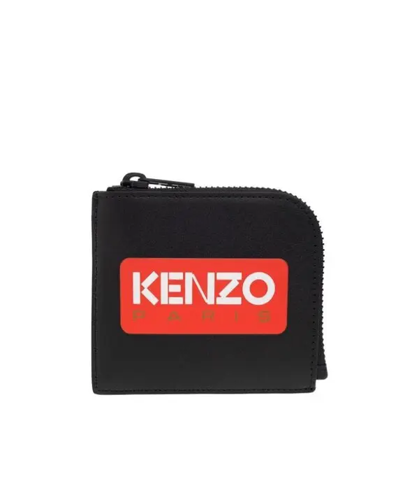 Kenzo Logo-printed Zipped Wallet - Black