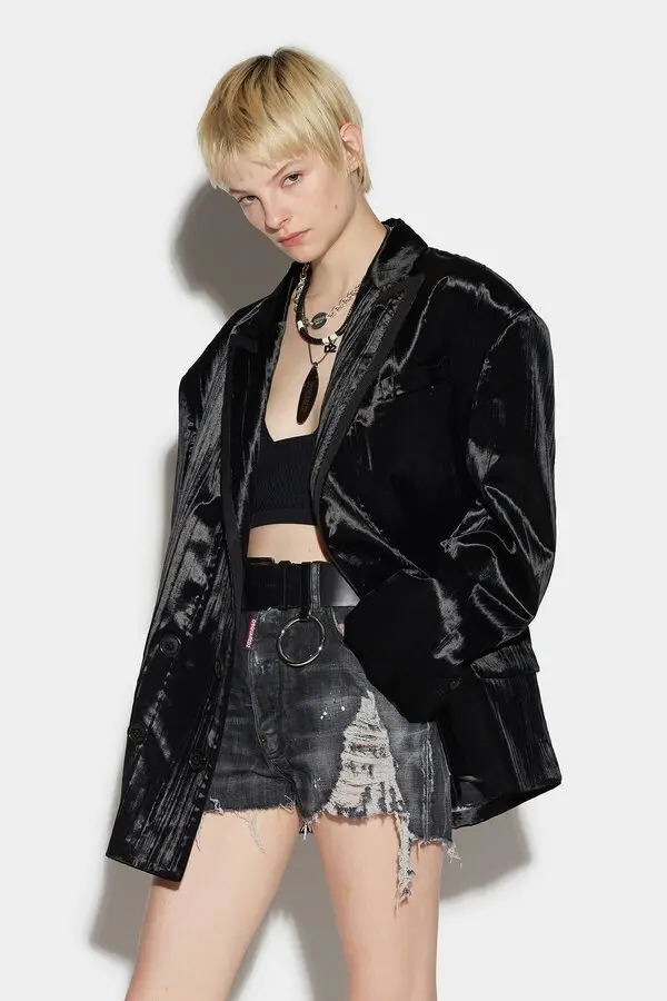Dsquared2 Distressed Denim Shorts - Black