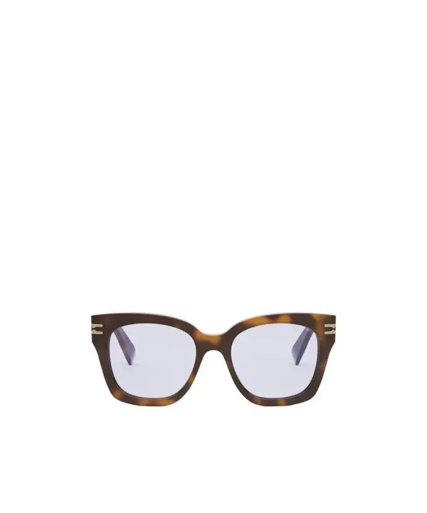 BVLGARI Square Frame Eyeglasses With Logo Embellishment - White