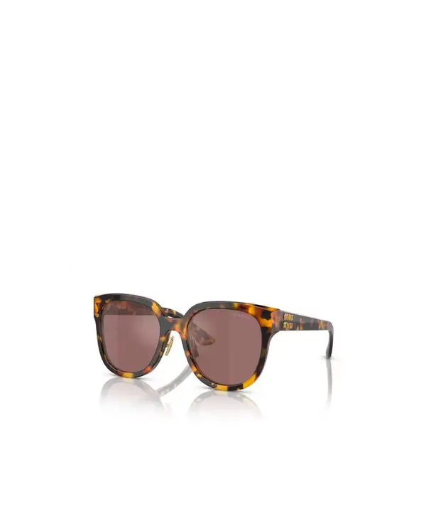 Miu Miu Square Frame Tortoiseshell Sunglasses - Brown