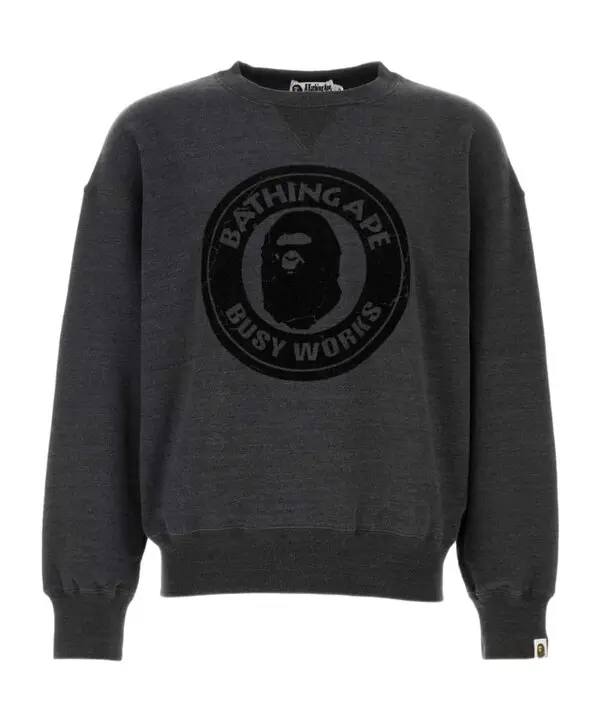A BATHING APE Busy Works Crewneck Sweater - Gray
