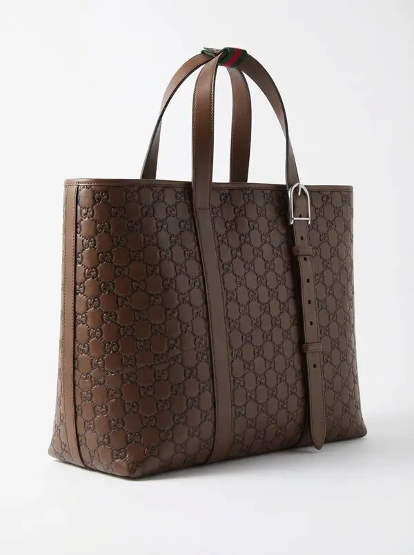 Gucci Gg Emblem Large Tote Bag - Black