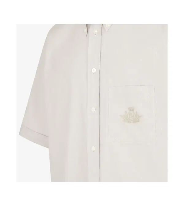Fendi Logo Embroidered Short Sleeved Shirt