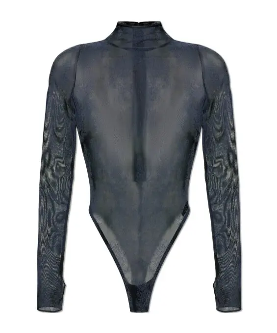 DIESEL® Logo Plaque Bodysuit - Black
