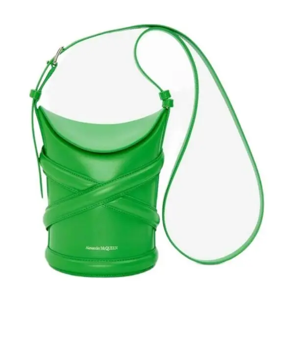 Alexander McQueen The Curve Bucket Shoulder Bag - Green