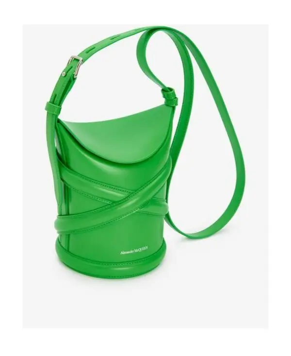 Alexander McQueen The Curve Bucket Shoulder Bag - Green