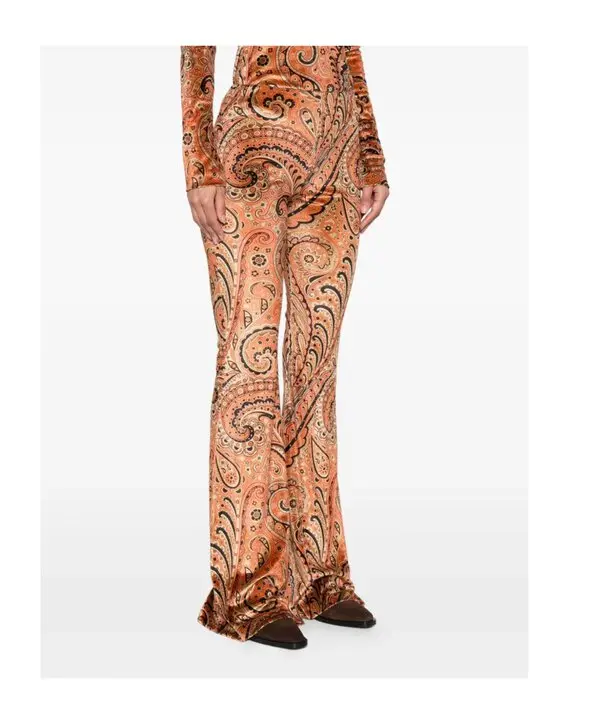 Etro Paisley Print Flared Trousers
