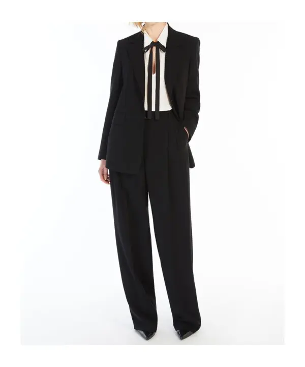 Max Mara Linz Single-breasted Tailored Blazer - Black