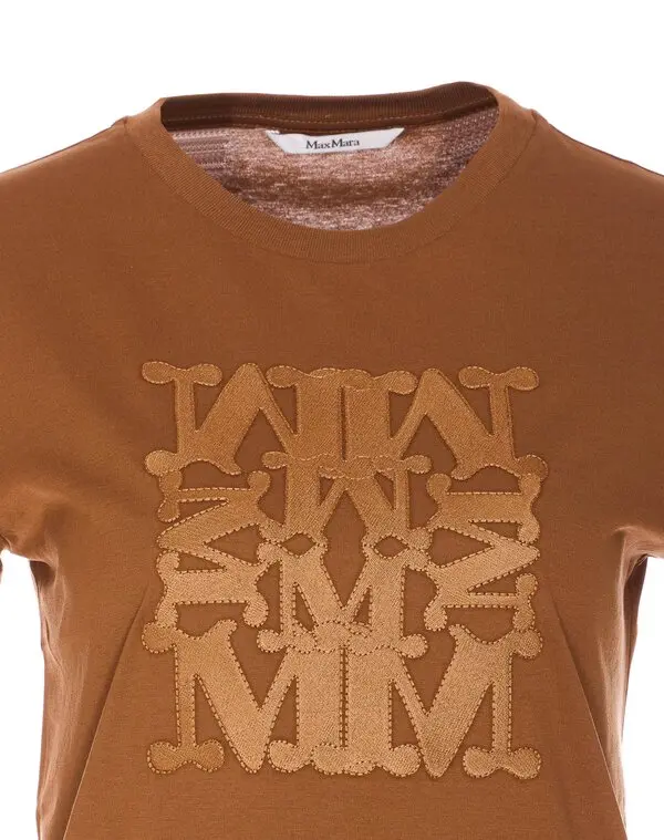 Max Mara Logo Embroidered Crewneck T-shirt